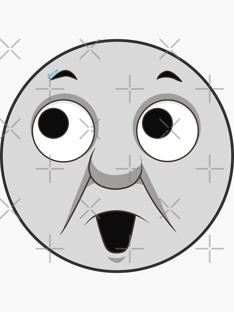"Thomas (shocked face)" Sticker for Sale by corzamoon | Redbubble