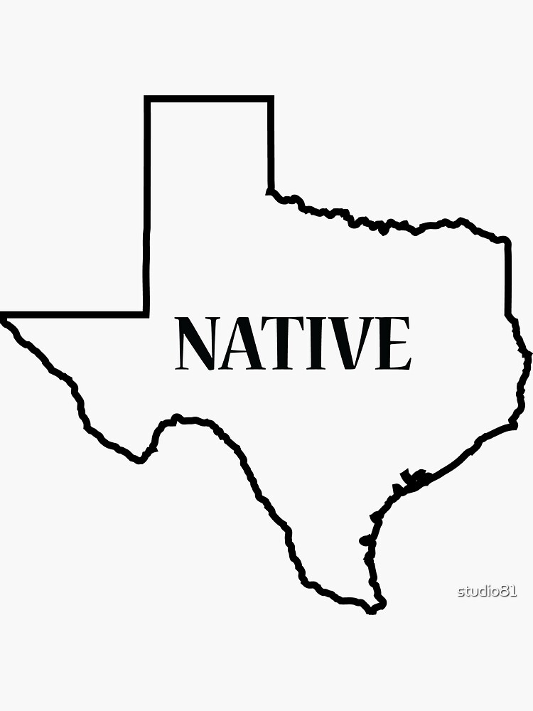 "Texas Native" Sticker by studio81 | Redbubble