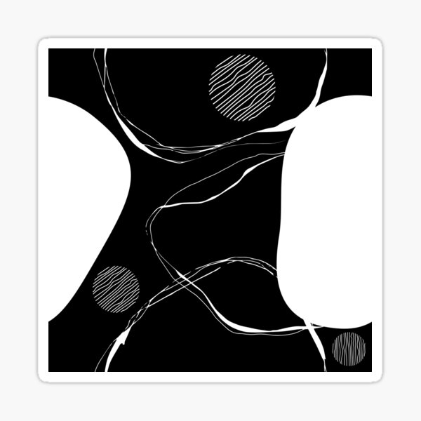 "Stylish Minimalist Abstract Shapes" Sticker for Sale by SoccaTamam ...