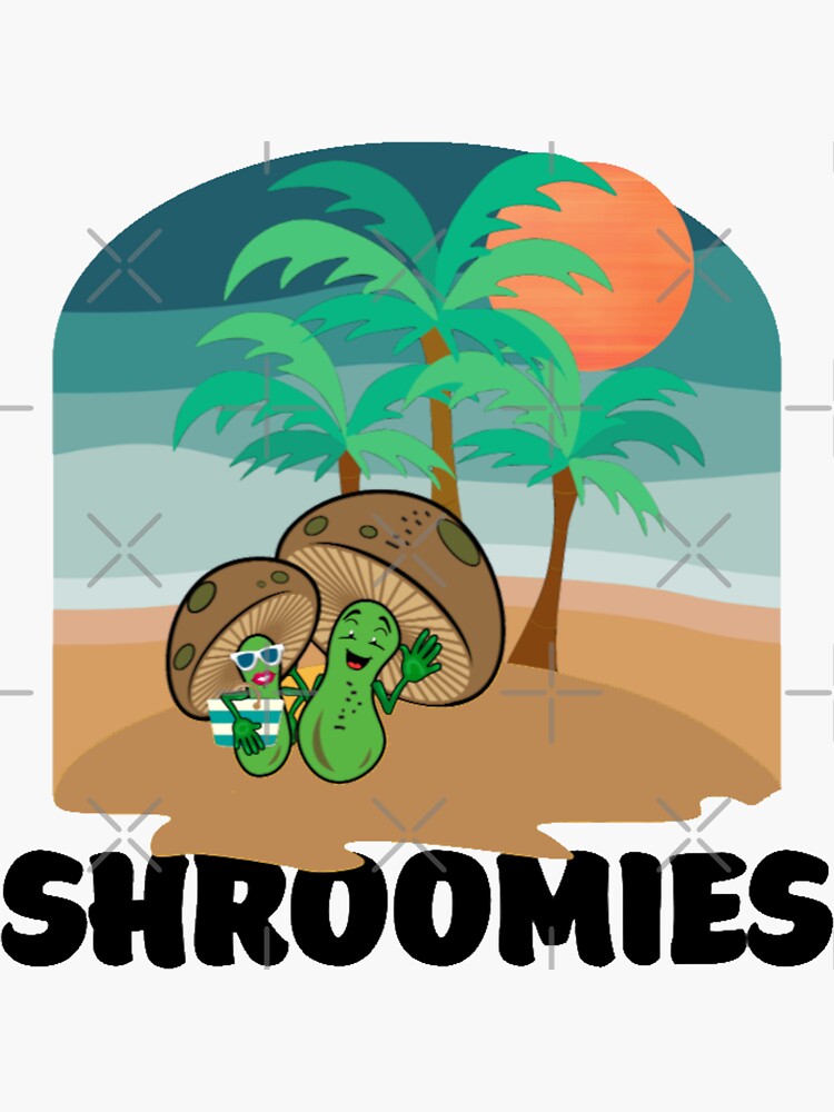 "SHROOMIES" Sticker for Sale by JASCKSHIRTS | Redbubble