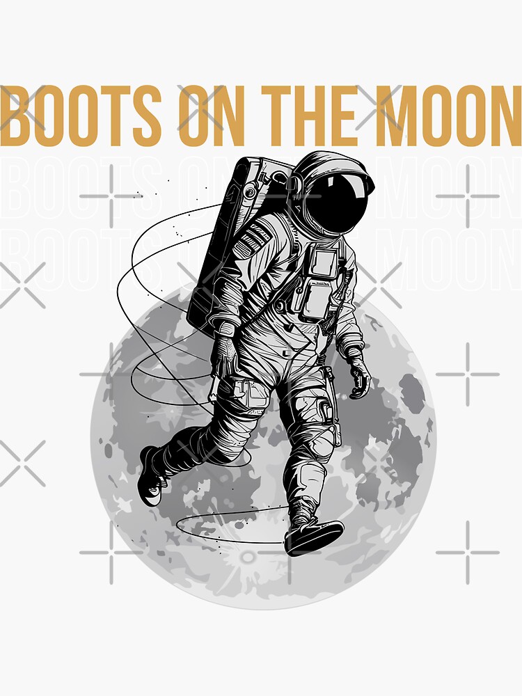 "Space Force - Boots on the Moon" Sticker for Sale by lhomiguilito ...