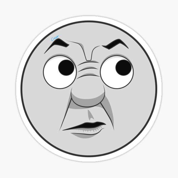 "Thomas (curious face)" Sticker by corzamoon | Redbubble