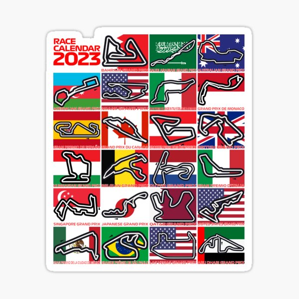"Race Calendar 2023" Sticker for Sale by reval-store | Redbubble
