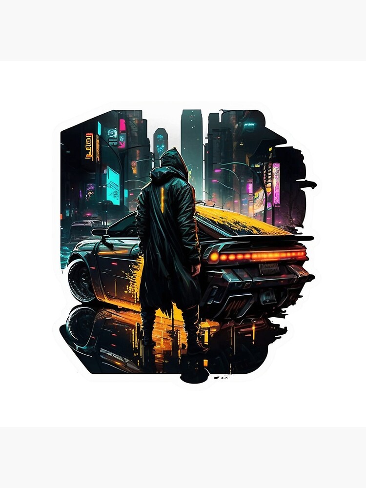 "Sci-fi person and car" Poster for Sale by Digital-Space | Redbubble