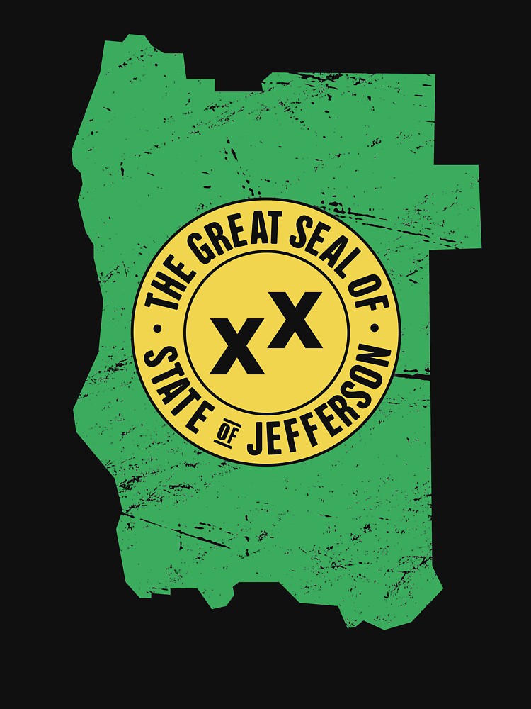 "State Of Jefferson | Borders & Seal" T-shirt for Sale by ethandirks ...