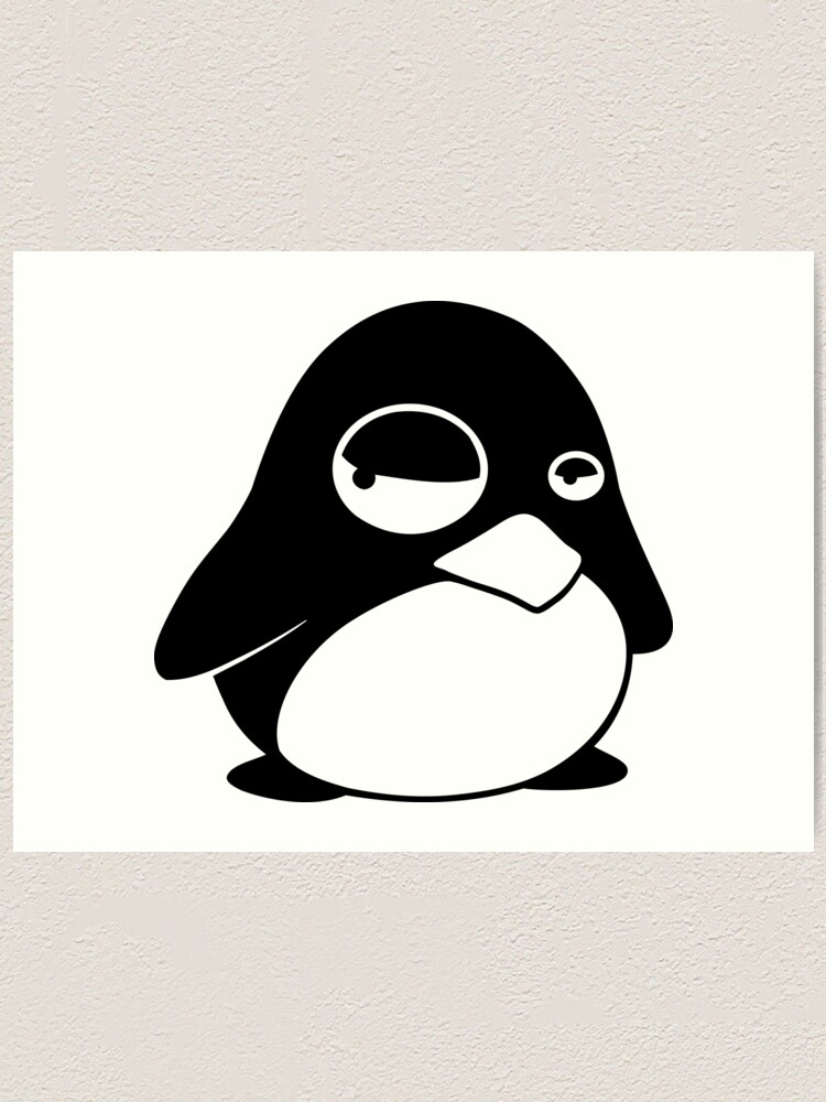 "Grumpy Penguin" Art Print for Sale by no-doubt | Redbubble