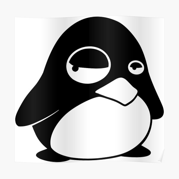 "Grumpy Penguin" Poster for Sale by no-doubt | Redbubble