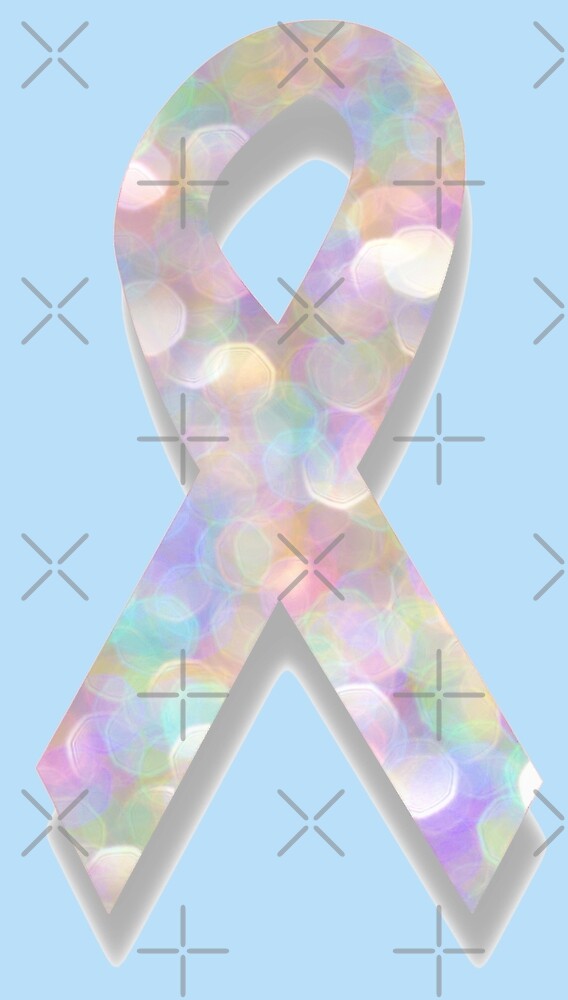 "pearl lung cancer ribbon" by gossiprag | Redbubble