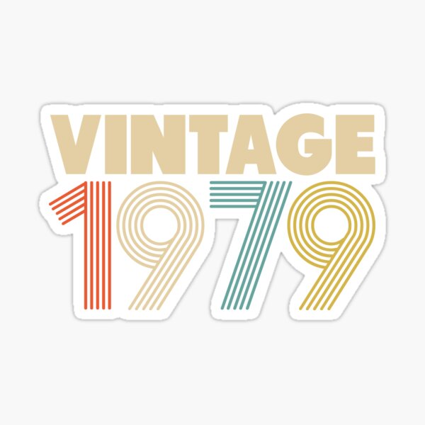 "Vintage 1979 - 39th Birthday" Sticker for Sale by RogueDroid | Redbubble