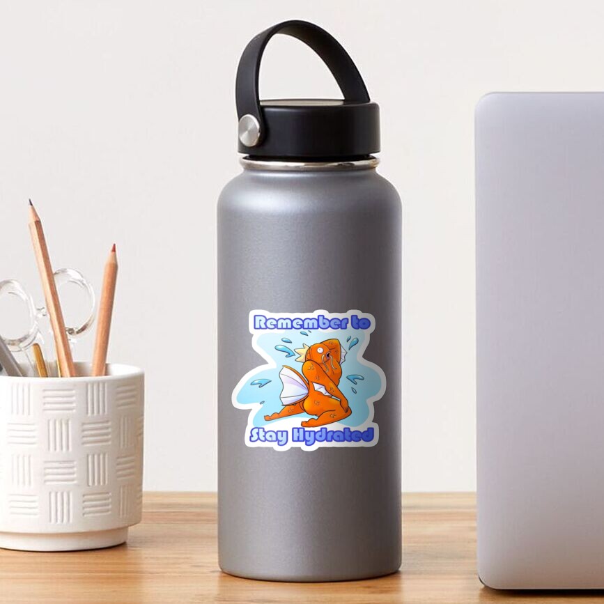 "Remember to Stay Hydrated - Anime Magikarp hydration reminder design ...