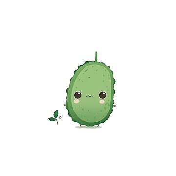 "kawaii cute chibi cucumber" Sticker by ChibiInstant | Redbubble