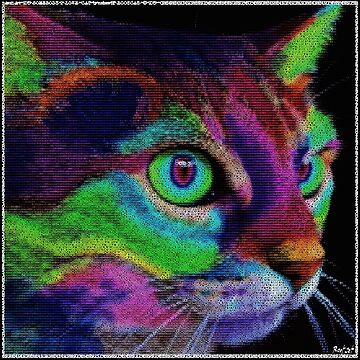 "ASCii ART COLOR CAT ™ by ROOTCAT" Photographic Print for Sale by Grimm ...