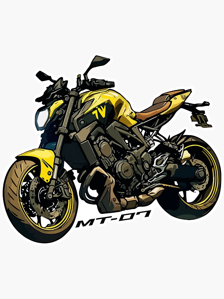 "MT-07 Motorbike" Sticker for Sale by krivolay | Redbubble