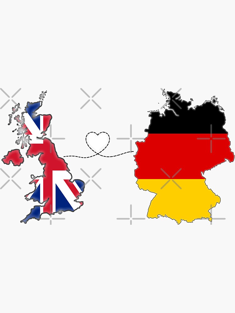 "UK - Germany | Long Distance Love" Sticker for Sale by toofardesign ...