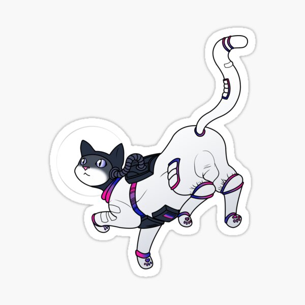 "Astronaut Bi Pride Cat" Sticker for Sale by seekerofweird | Redbubble