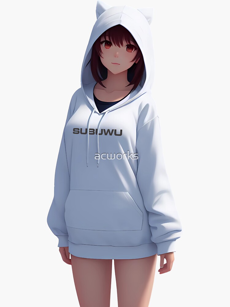 "Anime Girl Subuwu" Sticker for Sale by acworks | Redbubble