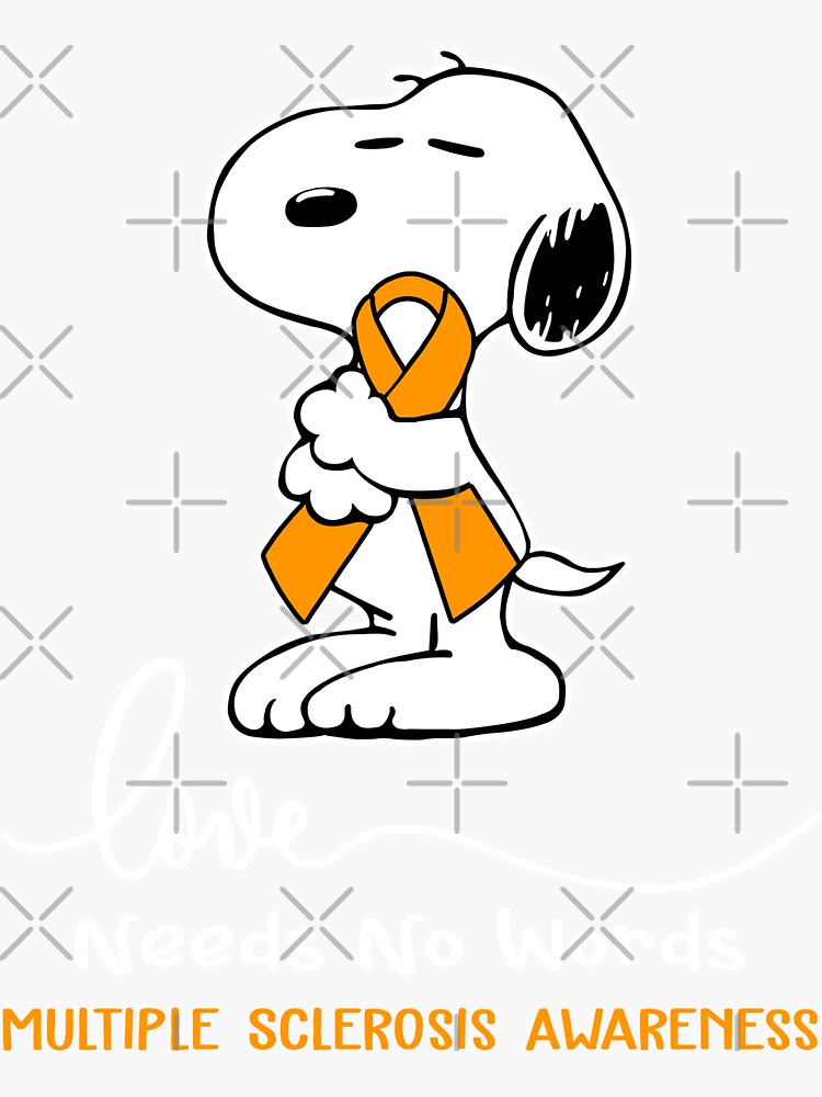 "Multiple Sclerosis Awareness - LOVE NEEDS NO WORDS" Sticker for Sale ...