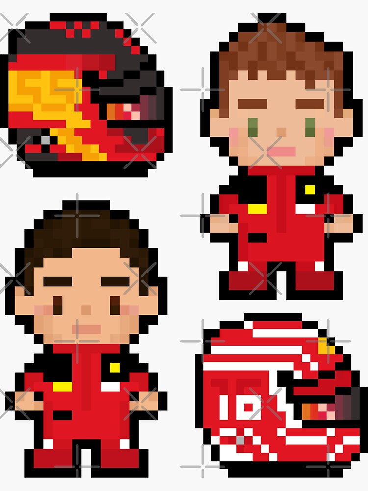 "Charles Leclerc and Carlos Sainz Pixel 2023" Sticker for Sale by ...