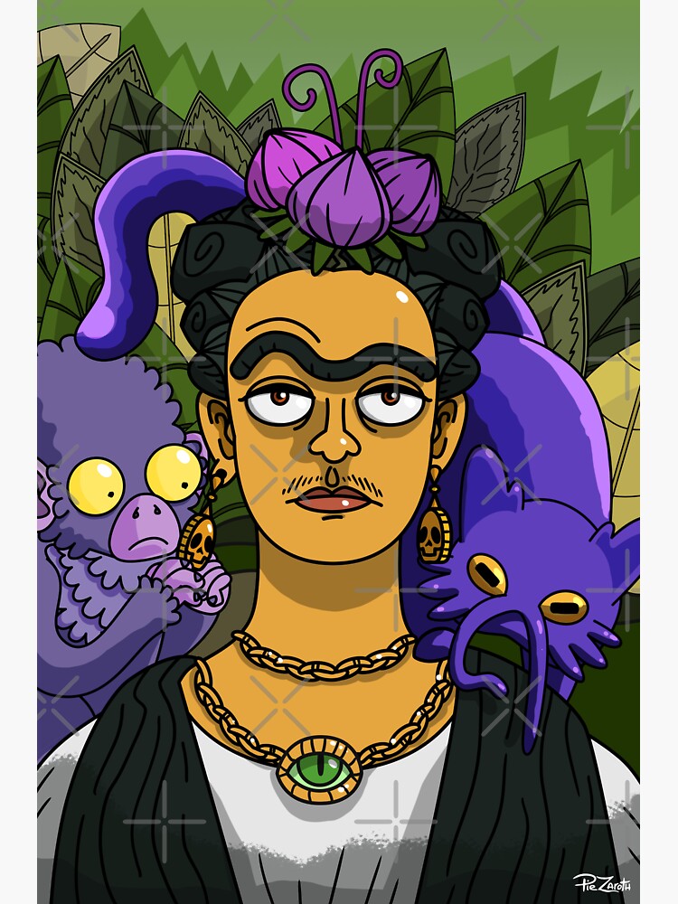 "Fricka - Frida Kahlo and Rick & Morty tribute" Sticker for Sale by ...
