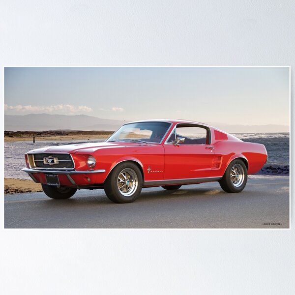 "1967 Mustang Fastback II" Poster for Sale by DaveKoontz | Redbubble