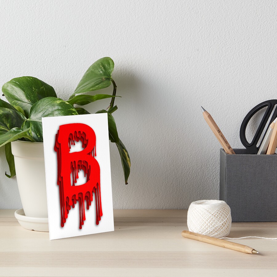"Red Drippy B" Art Board Print for Sale by ciara-kras999 | Redbubble