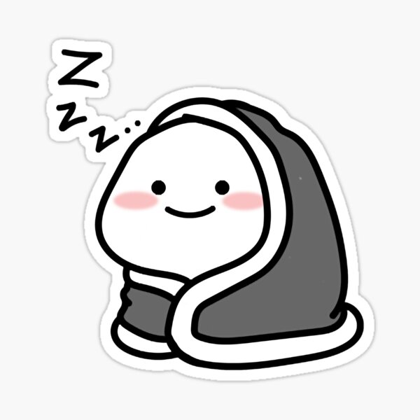"Sleepy Quby" Sticker for Sale by RoumiArtf | Redbubble