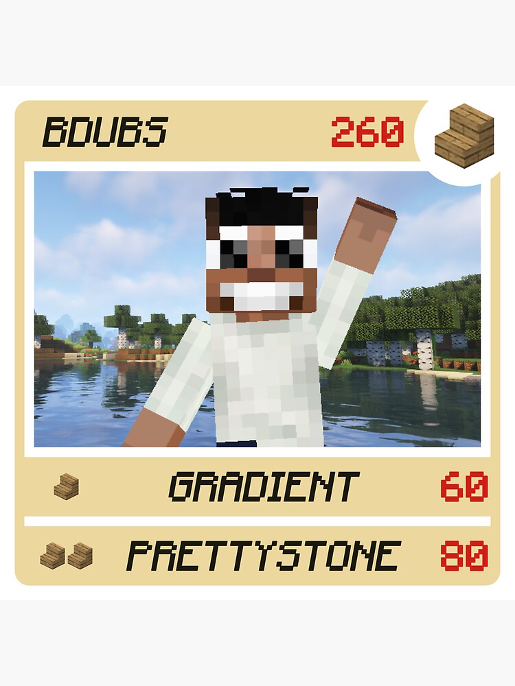 "Hermitcraft TCG - Bdubs" Sticker for Sale by mcblockpillow | Redbubble