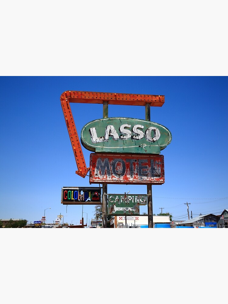 "Route 66 - Lasso Motel" Poster for Sale by Ffooter | Redbubble