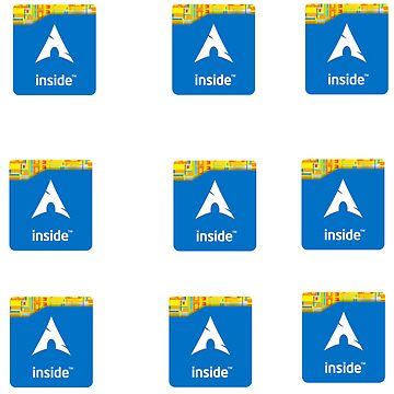 "Arch Linux Intel Inside 9 Pack" Sticker for Sale by awesomearchie ...