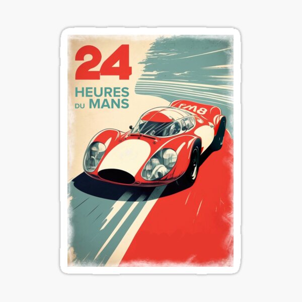 "motor racing from old posters " Sticker for Sale by gaviani | Redbubble