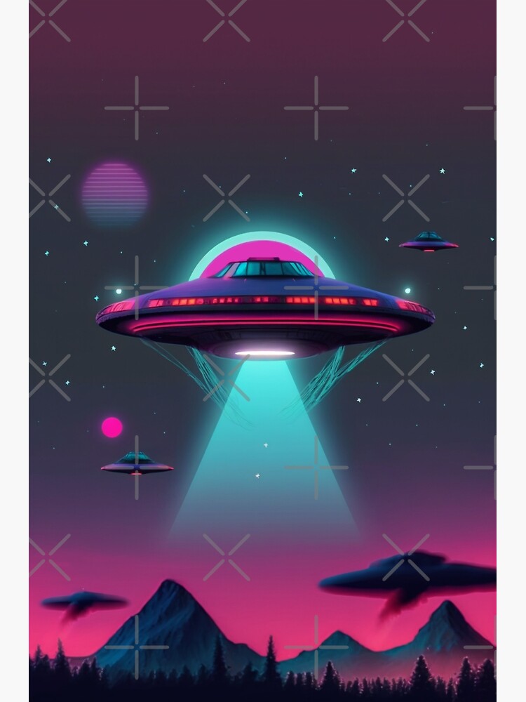 "Synthwave-UFO" Poster von RESToRAPTOR | Redbubble