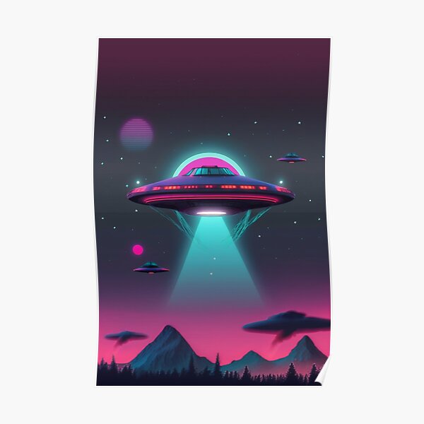 "Synthwave-UFO" Poster von RESToRAPTOR | Redbubble