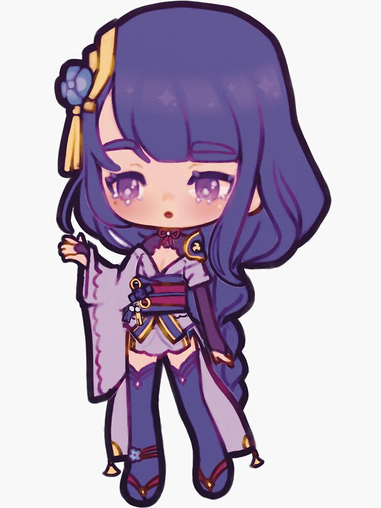 "Raiden Shogun Chibi - Genshin Impact" Sticker for Sale by EggvvitchArt ...