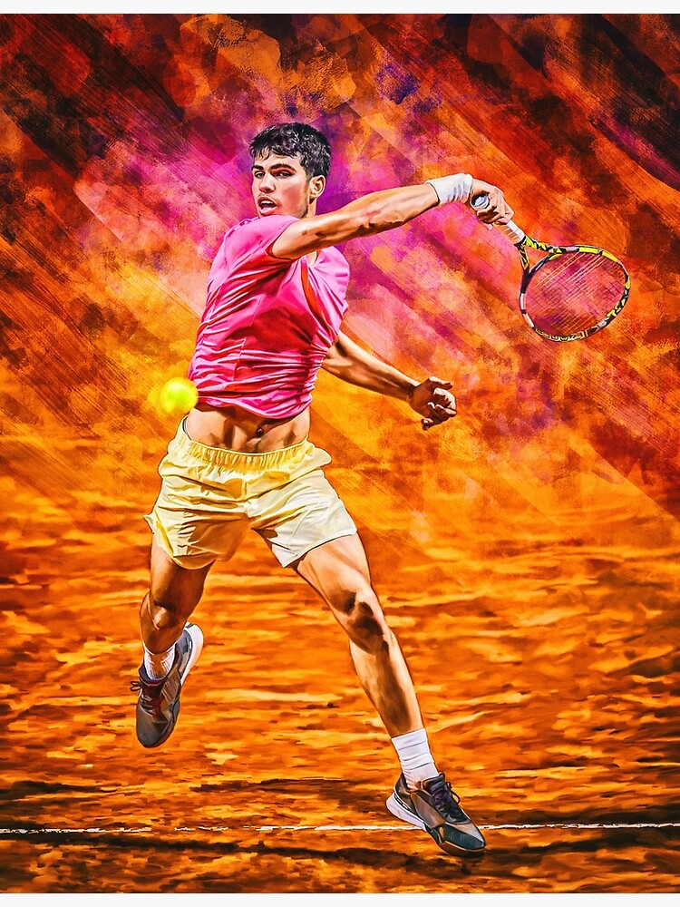 "Carlos Alcaraz plays forehand at Argentina Open 2023. Digital artwork ...