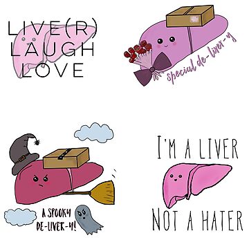 "Liver puns" Sticker for Sale by Tamm-art | Redbubble