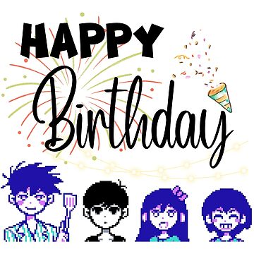 "( OMORI ) HAPPY BIRTHDAY WITH FAMILY" Greeting Card for Sale by ...