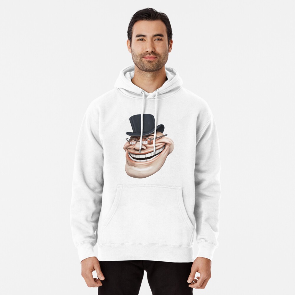 "Realistic Troll Face Wearing Top Hat Rage Comics Meme " Sticker for ...