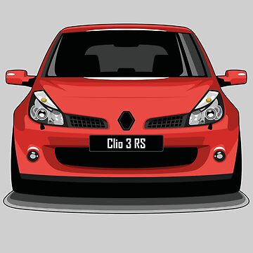 "Clio 3 RS - vector drawing" Sticker by yohannlp | Redbubble