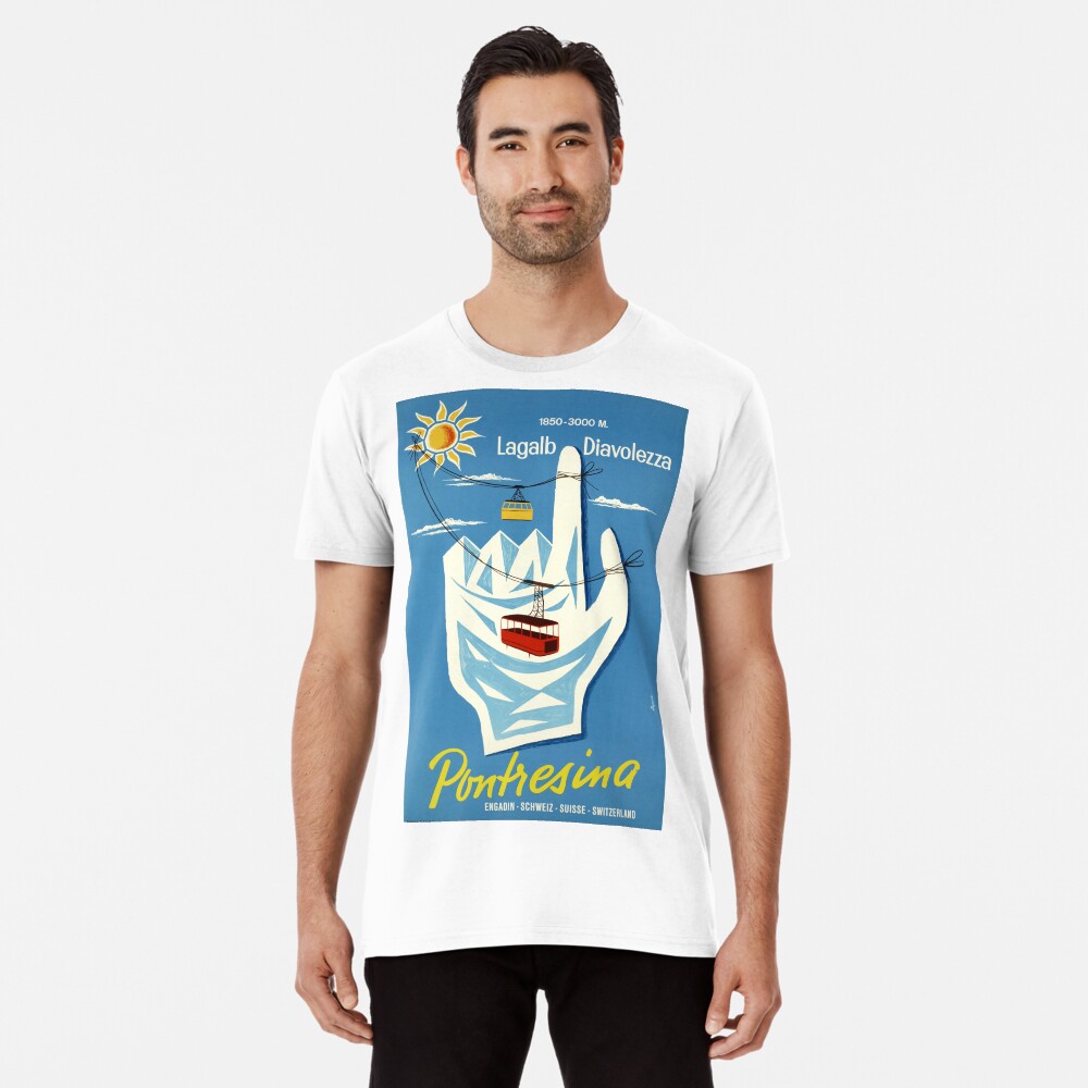 "Pontresina, Lagalp Diavolezza, Engadin,Schweiz,Ski Poster" T-shirt for ...