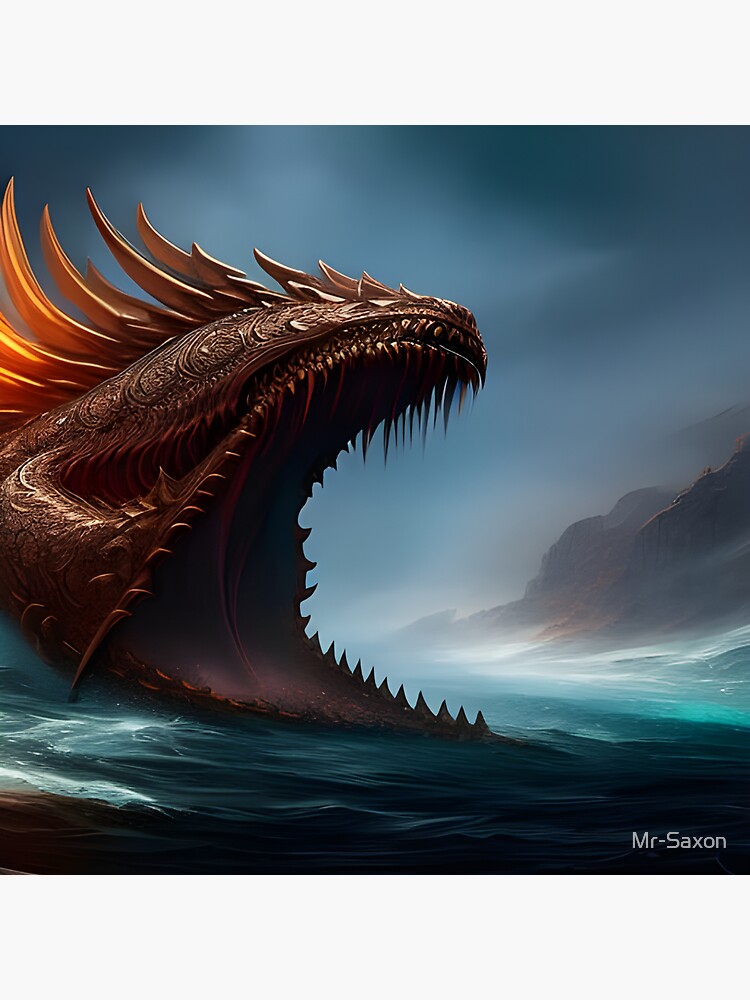 "Sea Monster" Sticker for Sale by Mr-Saxon | Redbubble