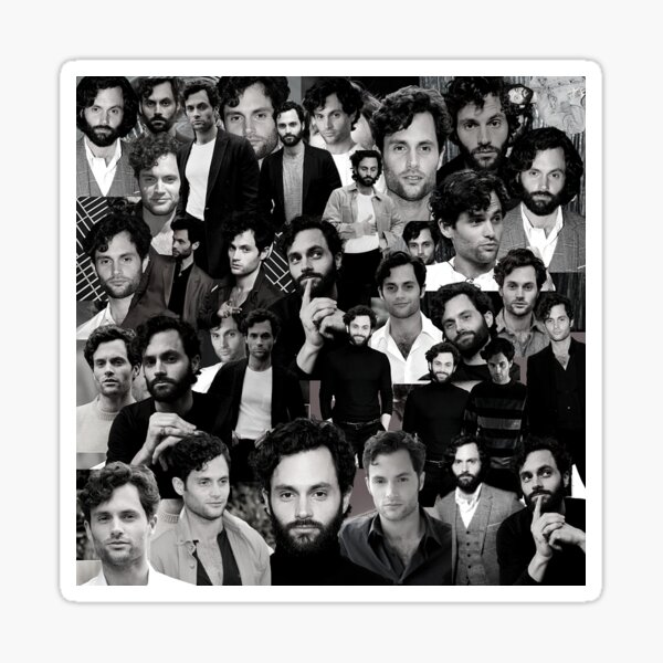 "Penn Badgley American actor Black and White Aesthetic Collage - 2 ...