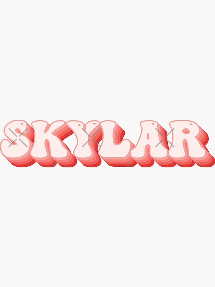 "Skylar - Name" Sticker for Sale by kindxinn | Redbubble