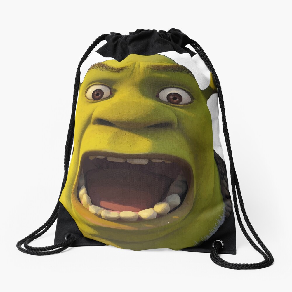 "Surprised Shrek" Drawstring Bag for Sale by Cam-Guay | Redbubble