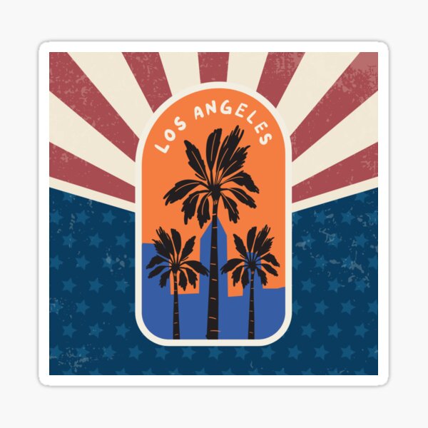 "Visit Los Angeles" Sticker for Sale by BeSigma | Redbubble