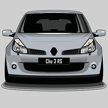 "Clio 3 RS - vector drawing" Sticker by yohannlp | Redbubble