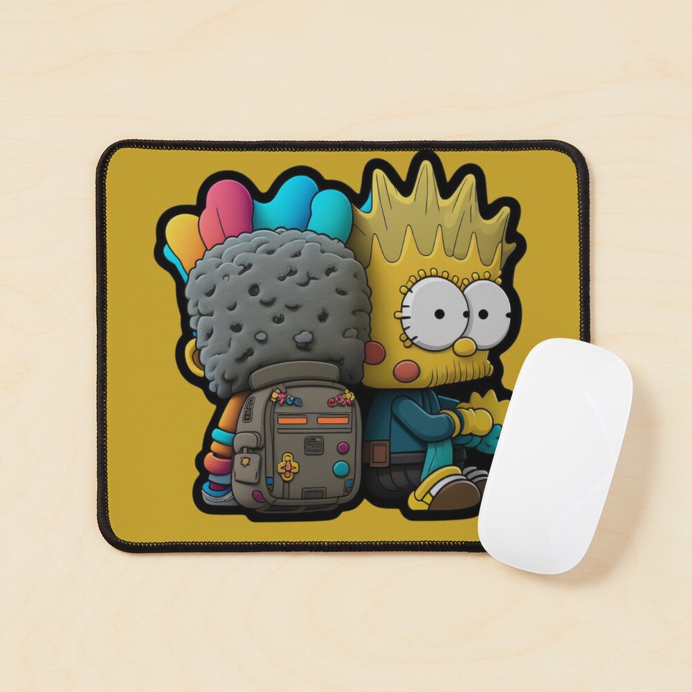 "SpongeBart Kaws Backpack - Takashi Murakami Style" Sticker for Sale by ...