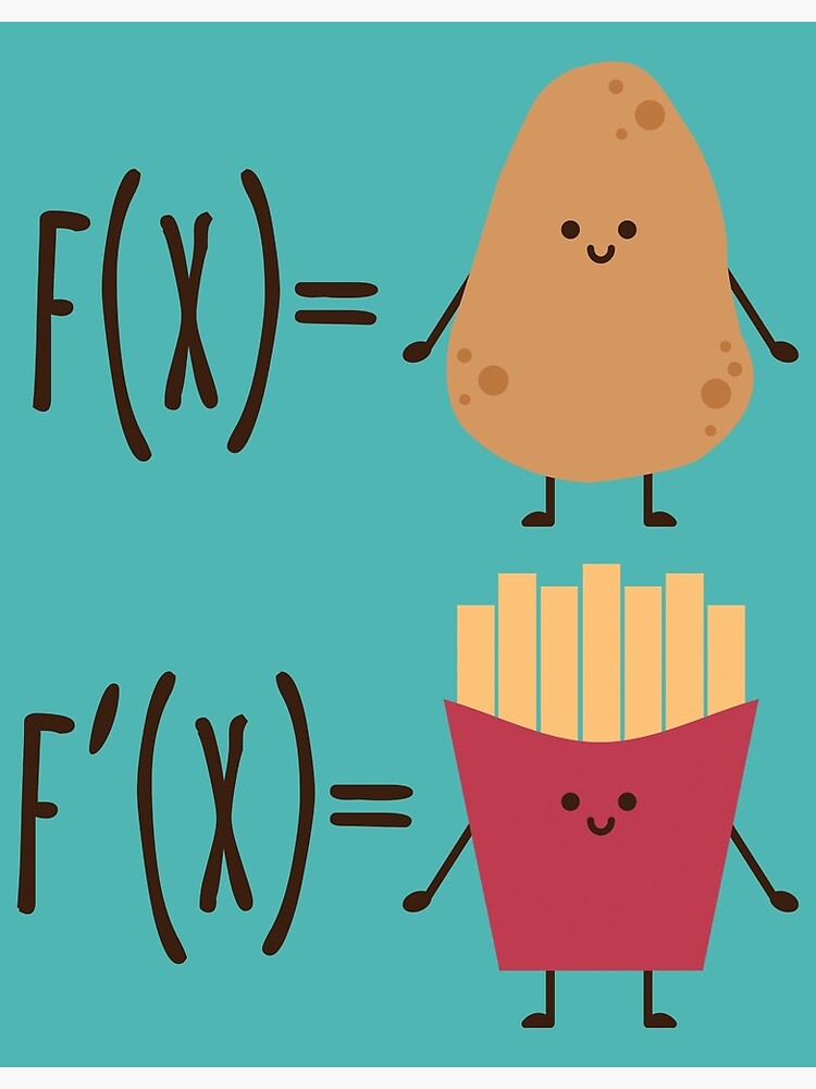 "The derivative of a potato" Poster for Sale by Purpledots | Redbubble