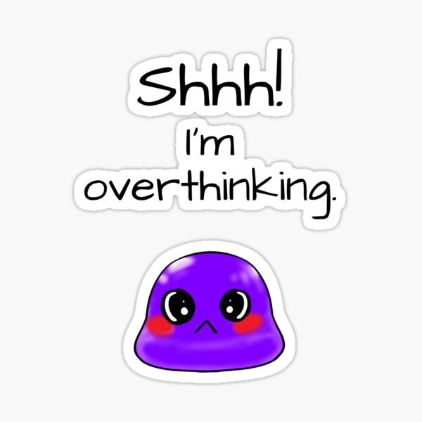"Shhh! I'm overthinking sassy Tiny Purple Blob emoji" Sticker for Sale ...