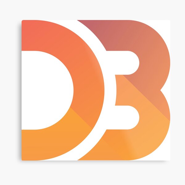 "D3.js Logo" Metal Print for Sale by bryngo | Redbubble