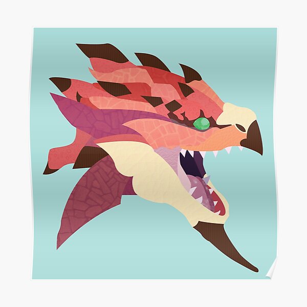 "Pink Rathian" Poster by MuckandStuff | Redbubble